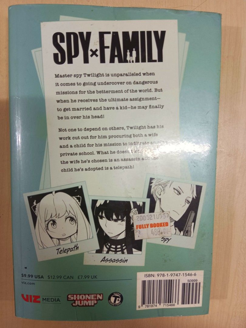 Spy x family 1 Manga, Hobbies & Toys, Books & Magazines, Comics & Manga on Carousell