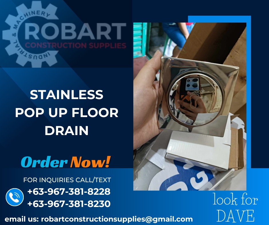 STAINLESS POP UP FLOOR DRAIN, Commercial & Industrial, Construction ...
