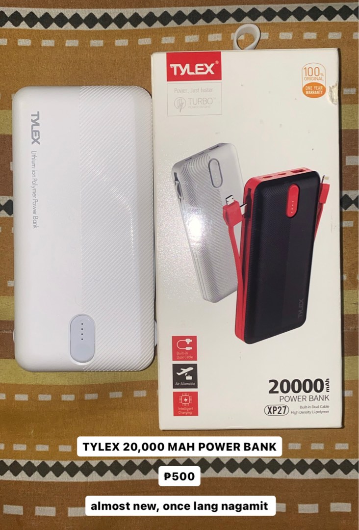 tylex 20,000 mAh power bank, Mobile Phones & Gadgets, Other Gadgets on ...