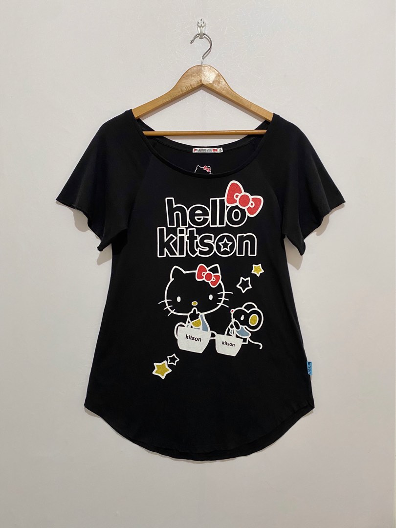 UNIQLO x Hello Kitty x Kitson tshirt, Women's Fashion, Tops, Shirts on ...