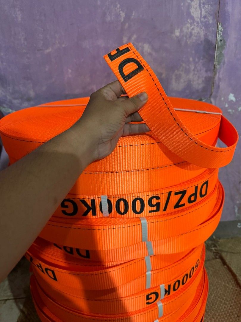 Webbing, sling belt, lashing Ukuran 2 inchi x 100 meter Kapasitas 5000 ...