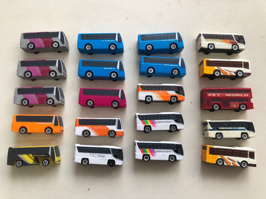 20pcs Tomy tomica t-art small size bus collection bas persiaran bas ...