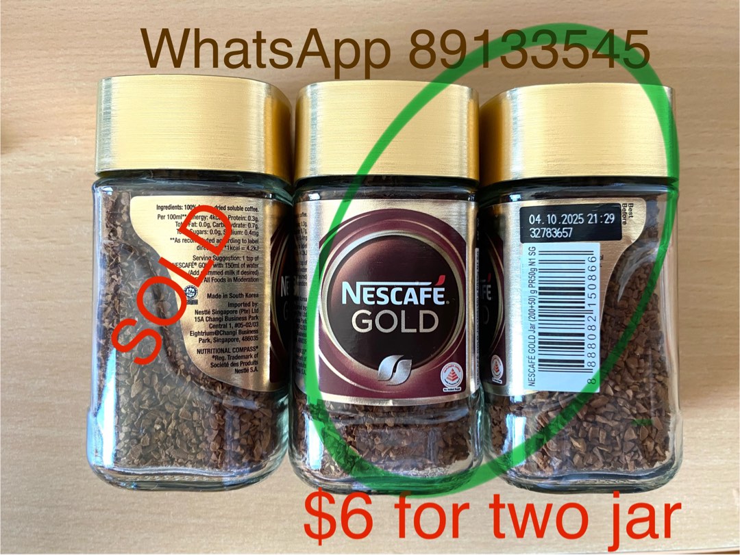 (@ $3) 50 g Made in Korea Nescafe Gold Instant Soluble Coffee Powder ...