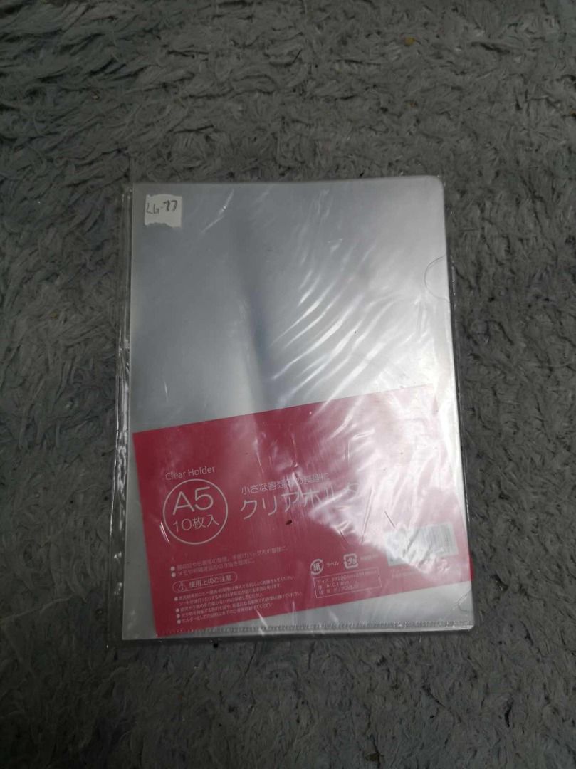 A5 Plastic Clear Folder, Hobbies & Toys, Stationary & Craft, Stationery & School Supplies on ...