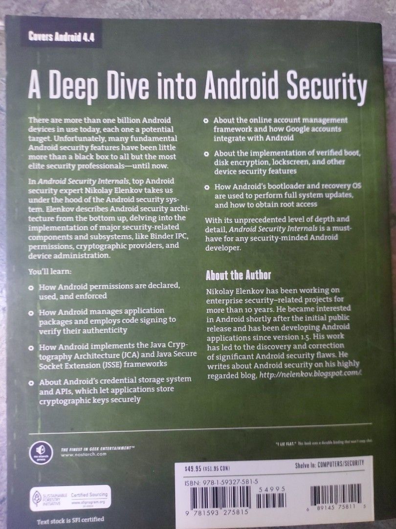 Android Security Internals, Hobbies & Toys, Books & Magazines, Textbooks on Carousell