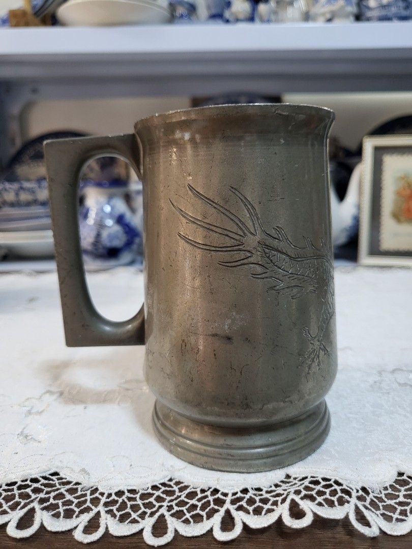 Antique Dragon Kut Hing Swatow Pewter Tankard Chinese 1930's, Hobbies ...