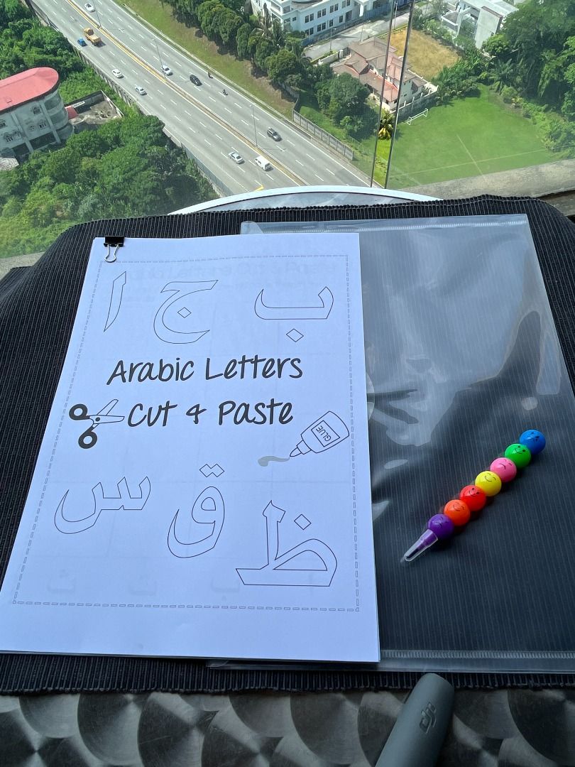 Arabic Cut & Paste Activity Pack, Hobbies & Toys, Toys & Games on Carousell
