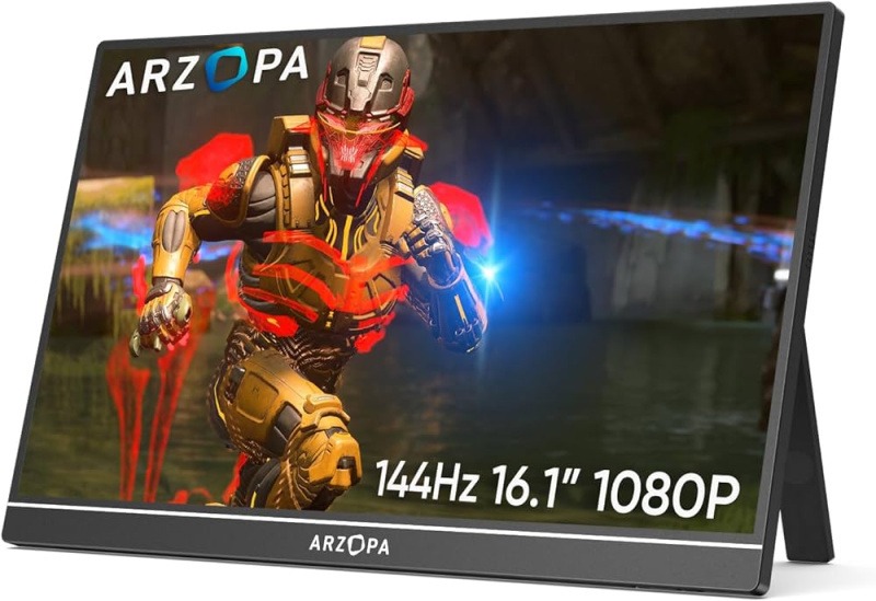 ARZOPA - Arzopa -Z1FC 16.1吋 144Hz 可攜式顯示器 100% sRGB 1080P FHD | 支架便攜式顯示器 ...