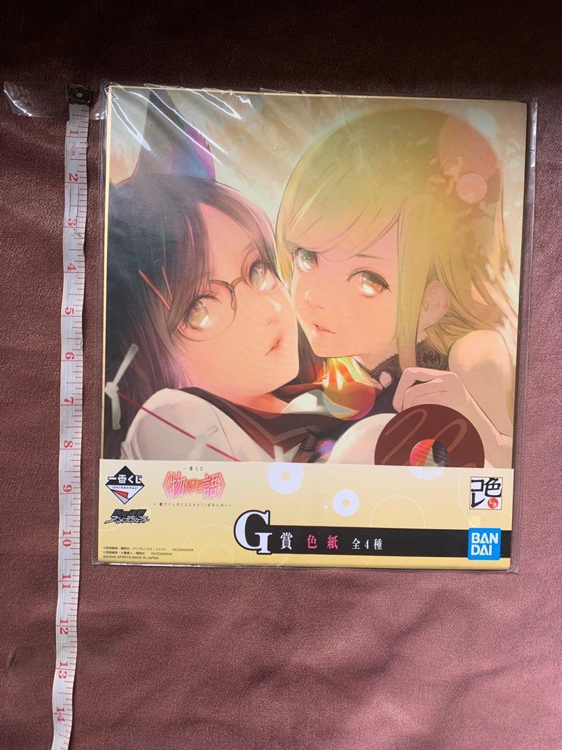 Bakemonogatari Hanekawa & Shinobu big shikishi anime monogatari ...