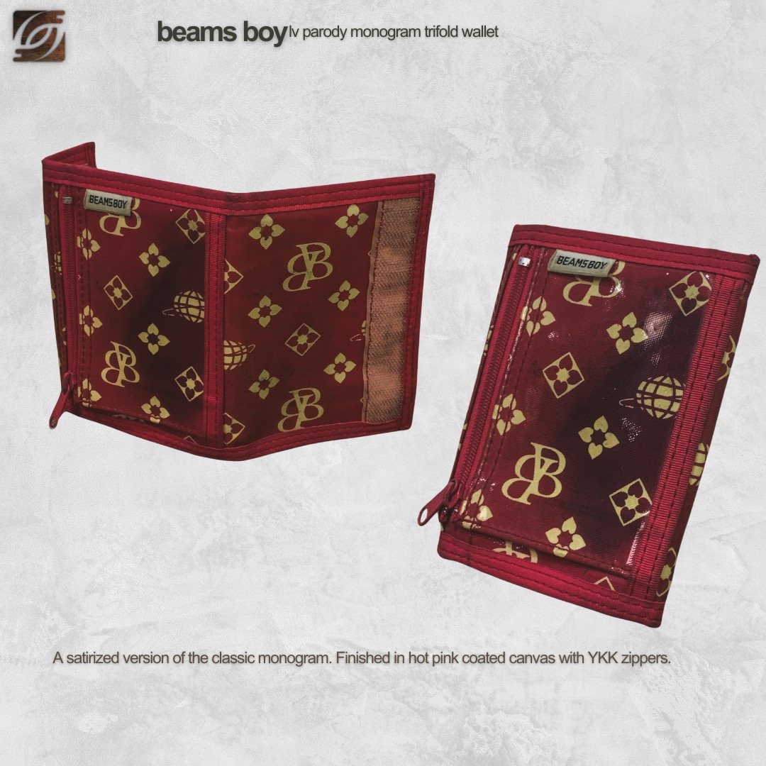 Beams Boy LV Parody Monogram Trifold Wallet, Women's Fashion, Bags ...