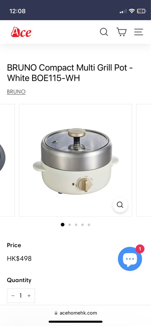 BRUNO 迷你多功能煮食爐（煮、煎烤、蒸、炊）, 家庭電器, 廚房電器, 鍋具 - Carousell