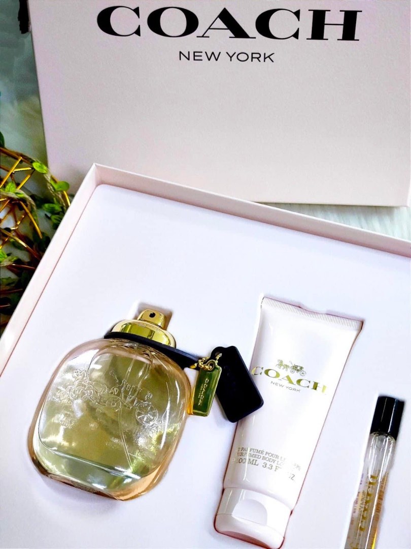 Coach Eau de Parfum Set of 3 (90ml + 7.5ml + 100ml Lotion), Beauty & Personal Care, Fragrance ...