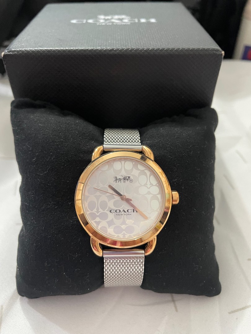 Coach two tone mesh watch, Women's Fashion, Watches & Accessories ...