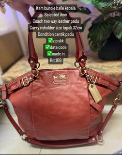 Coach leather 2 way black, Luxury, Bags & Wallets on Carousell