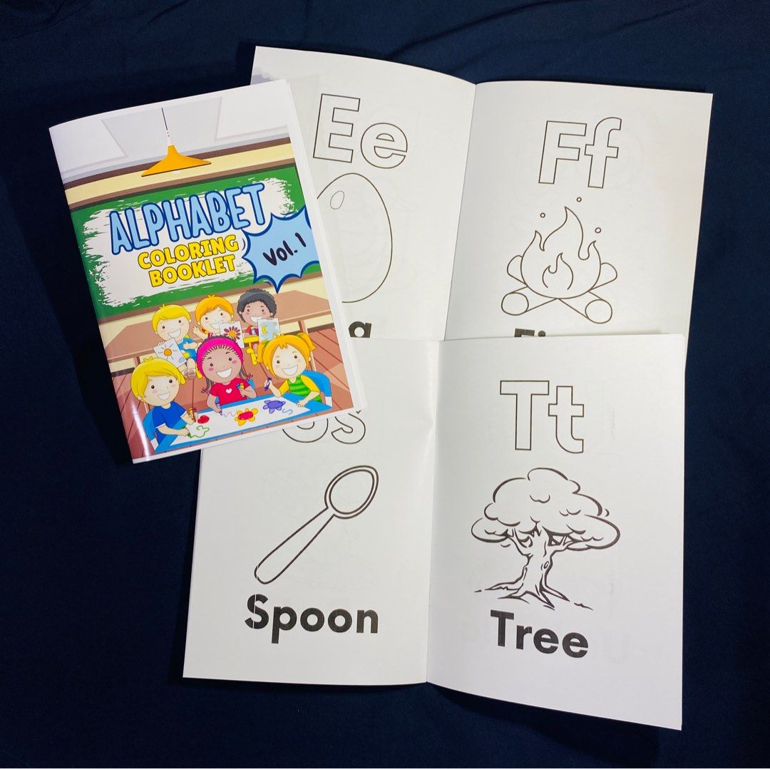 Coloring Tracing Booklet for Kids Alphabet Colors Shapes Photo Paper ...