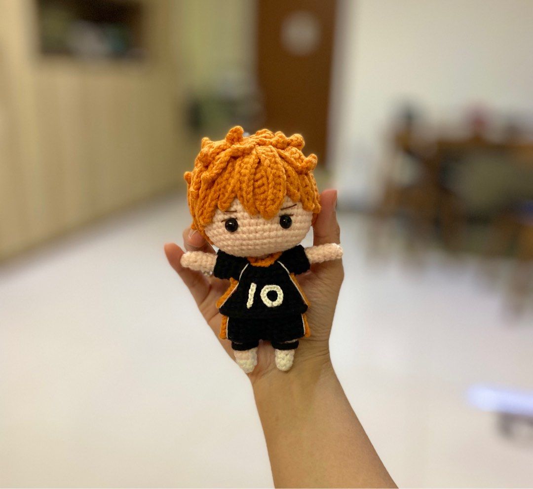 Crochet Shoyo Hinata from Haikyu, Hobbies & Toys, Stationery & Craft ...