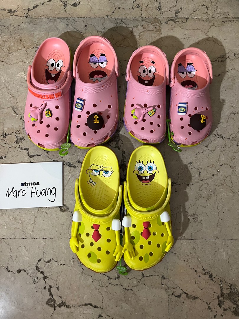 Crocs Classic Spongebob Patrick, Men's Fashion, Footwear, Slippers ...