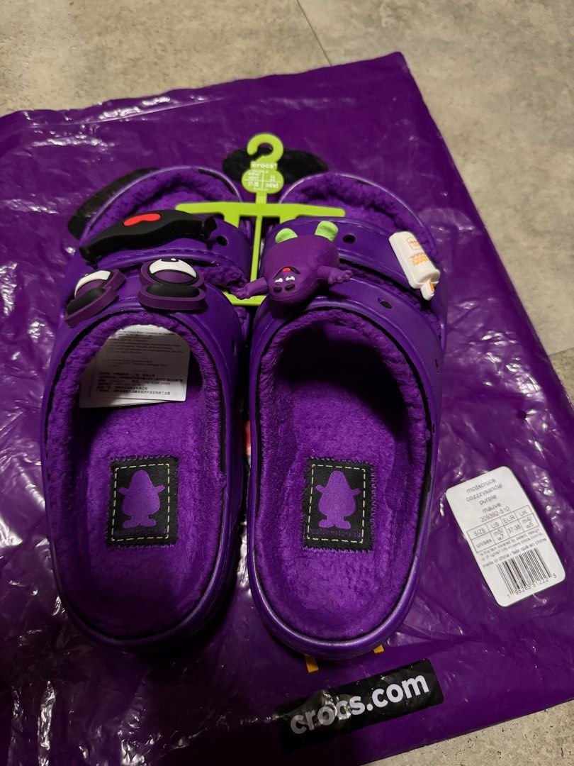 Crocs Mcdonalds Grimace, Women's Fashion, Footwear, Slippers and slides ...