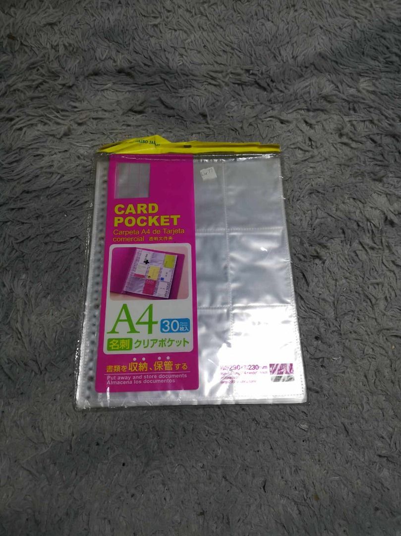 Daiso Japan Plastic Card Pocket, Hobbies & Toys, Stationary & Craft, Stationery & School ...