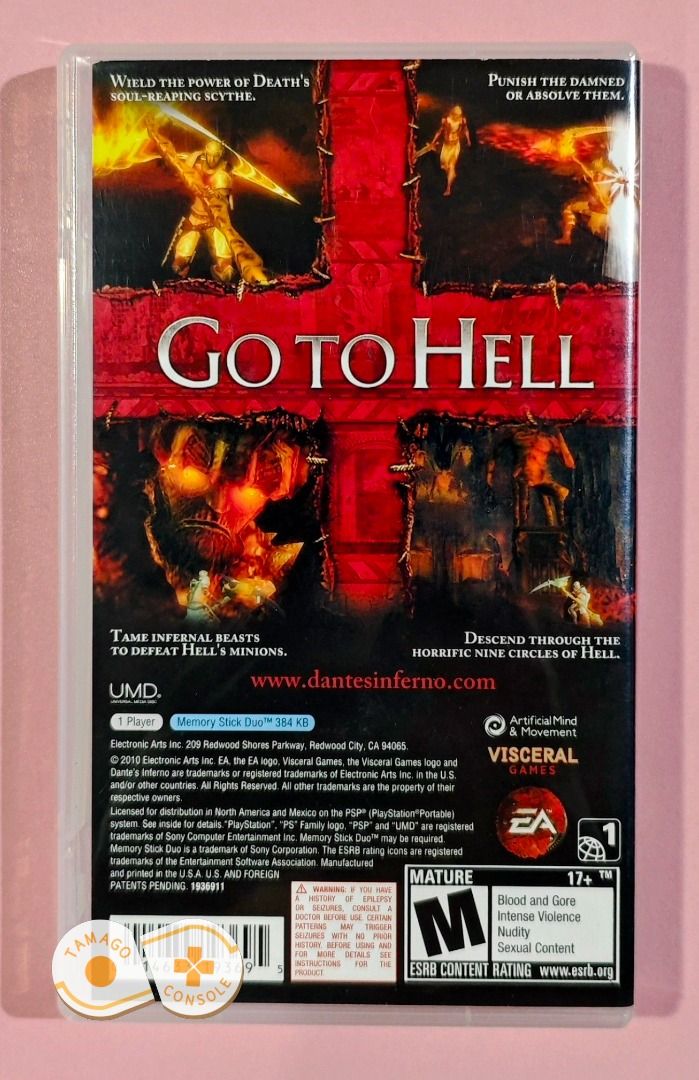 Dante's Inferno - [PSP Game] [ENGLISH Language], Video Gaming, Video ...