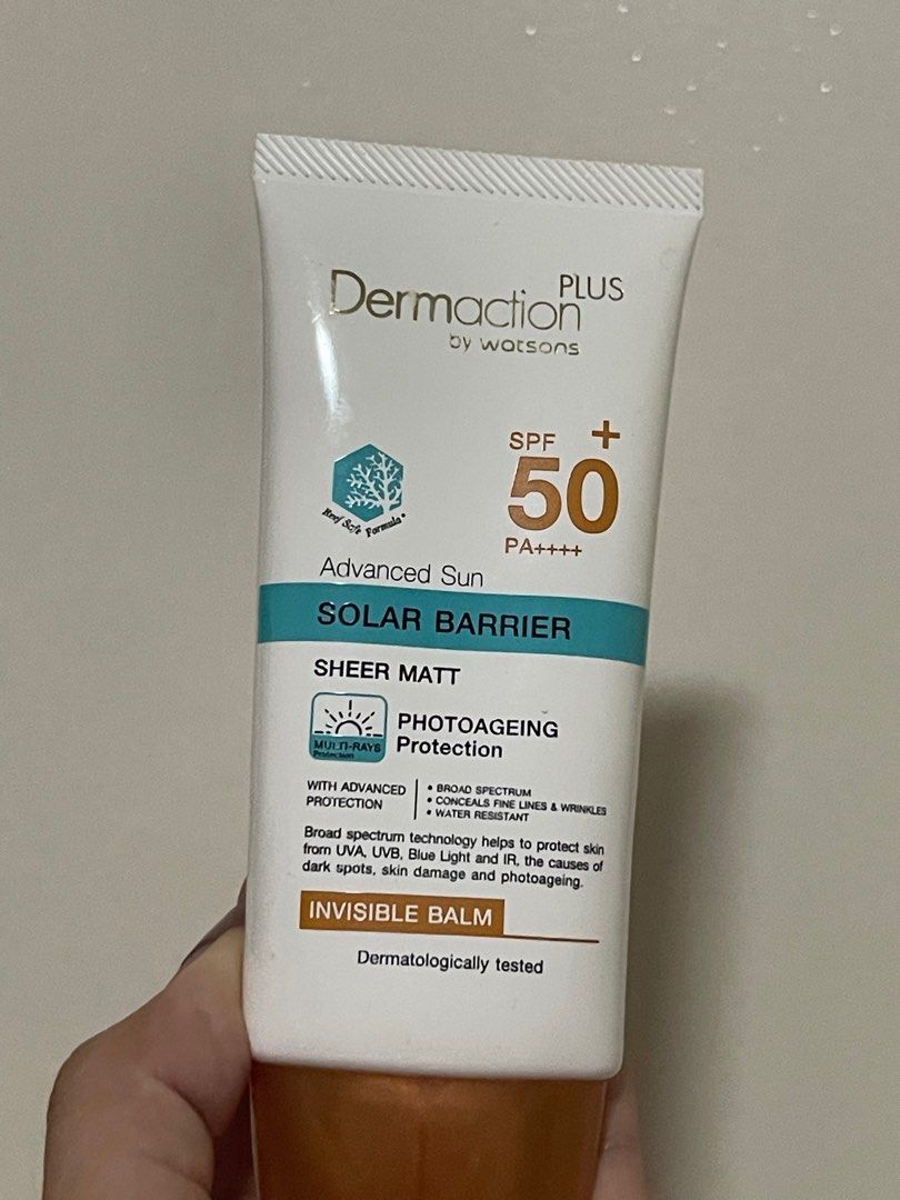 Dermaction Plus by Watsons Sheet Matte SPF 50 PA++++, Beauty & Personal ...