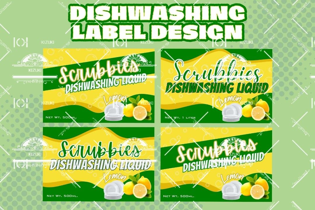 Dishwashing Liquid design Template layout printable design ...