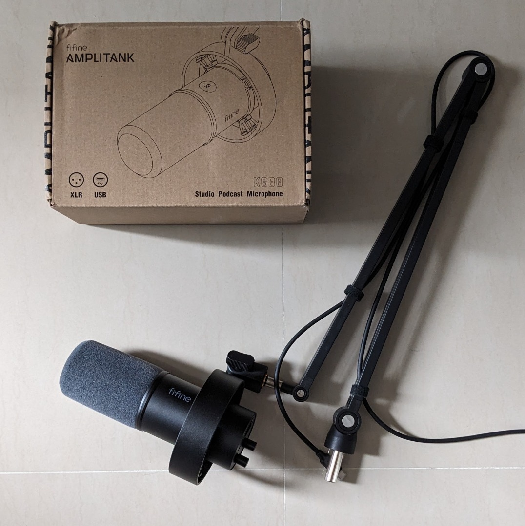 FIFINE K688 Dynamic USB + XLR Desktop Streaming Mic Microphone like ...