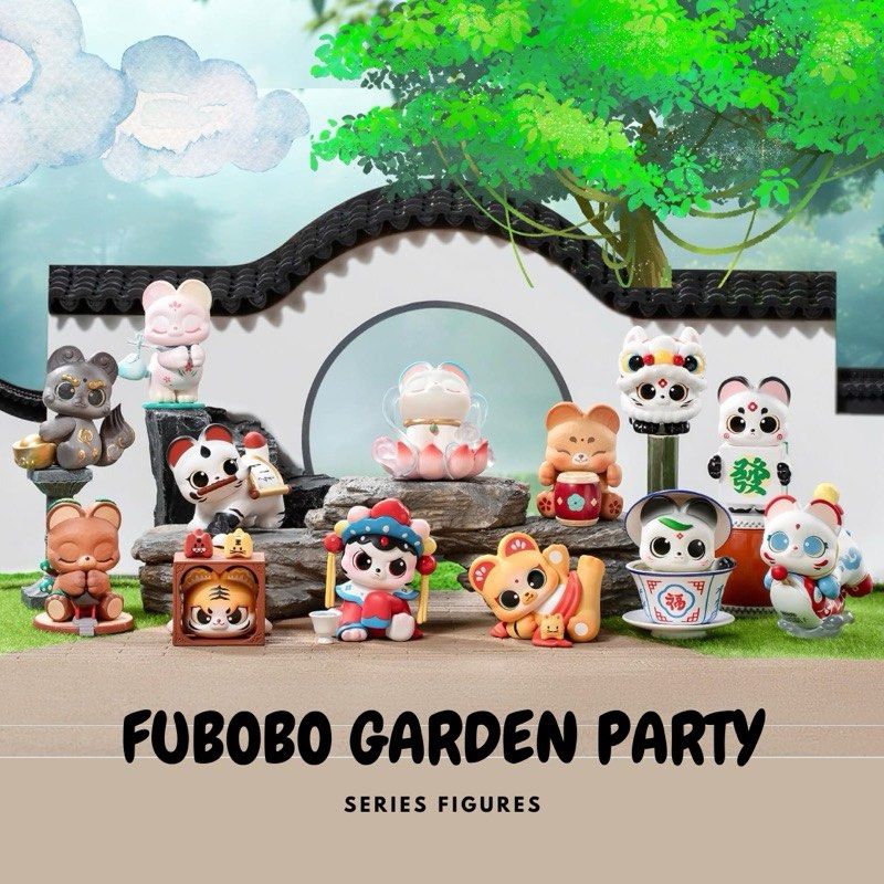 POPMART FUBOBO Garden Party - Stone, Drum, Theater, Meditation, Lantern ...