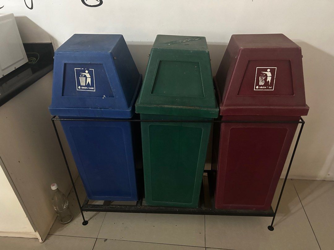 garbage bin set of 3, Furniture & Home Living, Office Furniture ...