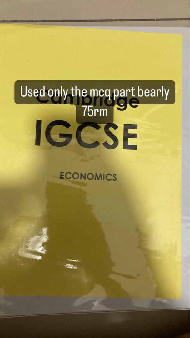IGCSE economics past paper, Hobbies & Toys, Books & Magazines ...