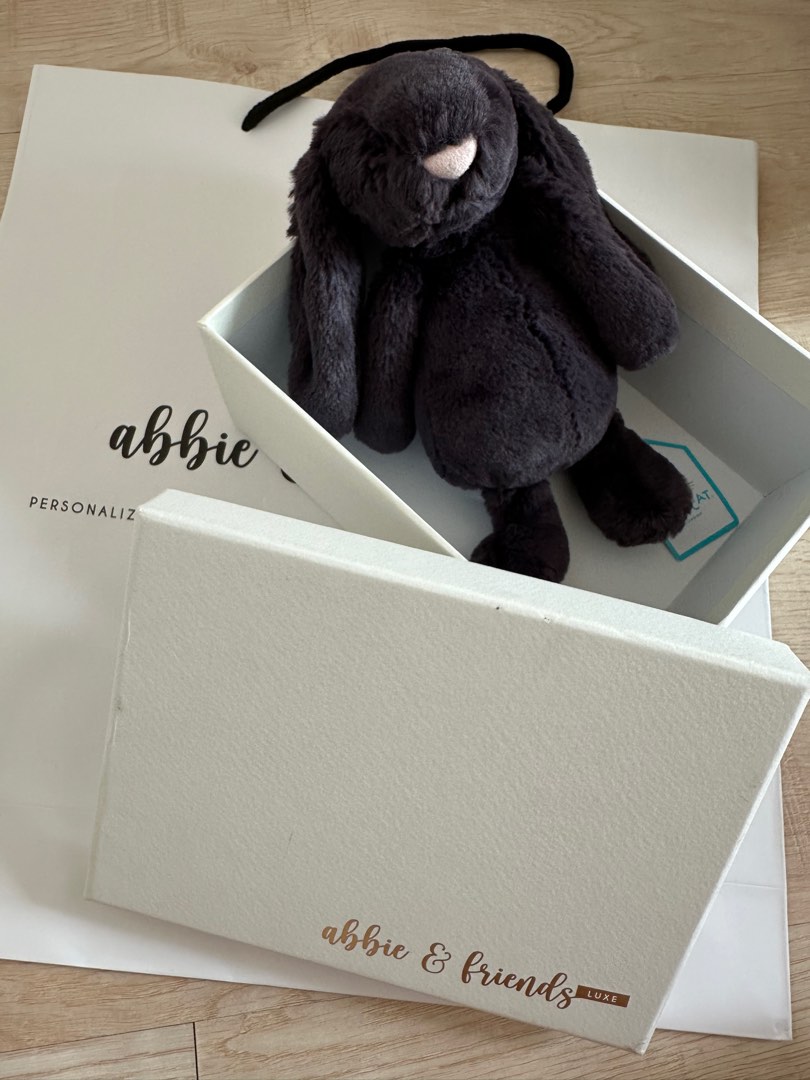 Jellycat Small Bashful Inky Bunny, Hobbies & Toys, Toys & Games on ...