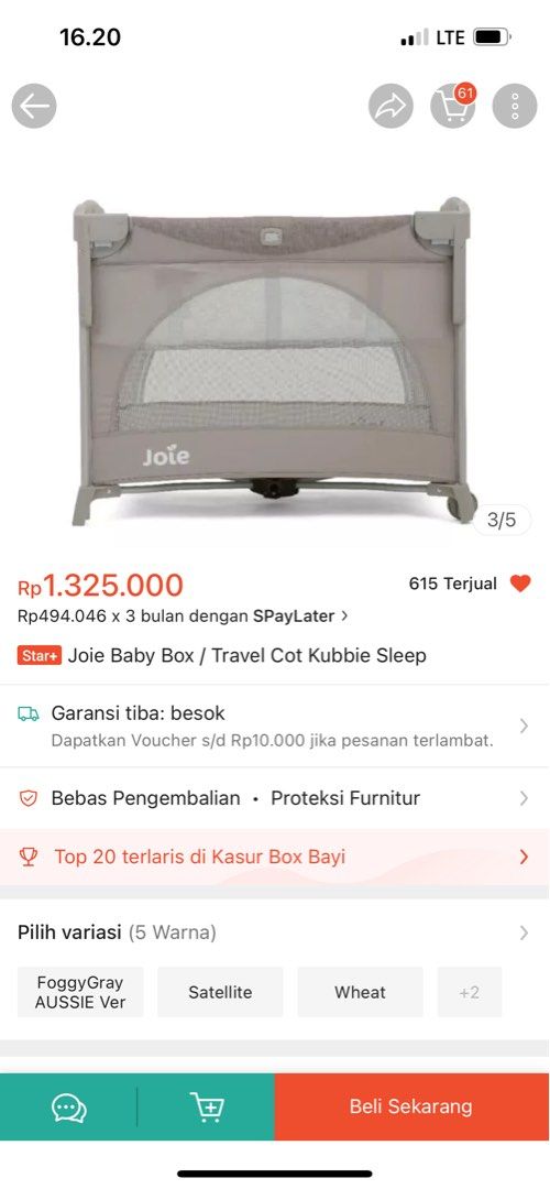 Joie Baby Box Travel Cot Kubbie Sleep, Bayi & Anak, Lainnya di Carousell