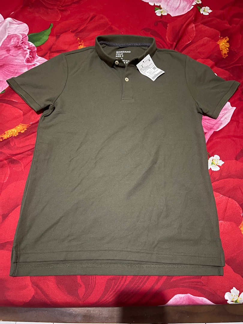kaos polo basic giordano warna olive new, Fesyen Pria, Pakaian , Atasan di Carousell