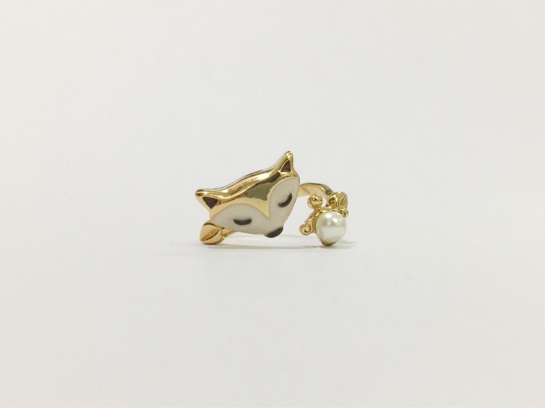 Kissy Star Korea Gold Plated Fox Ring (Yellow Gold), Women's Fashion, Jewelry & Organizers ...