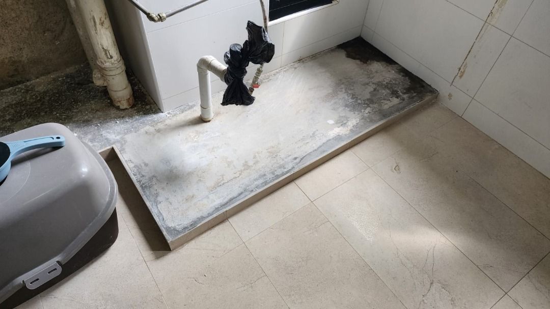 Construct Mortar Base Kitchen Cabinet Island Cement Concrete Toilet ...