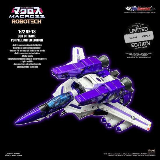 Kitz Concept Macross Robotech VF-1S God of Flame Purple Edition ...