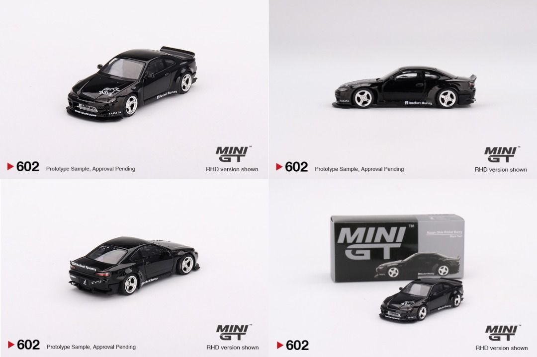 Mini GT 602 Nissan Silvia (S15) Rocket Bunny Black Pearl (MGT00602-R) minigt 602, 興趣及遊戲, 玩具 & 遊戲 ...