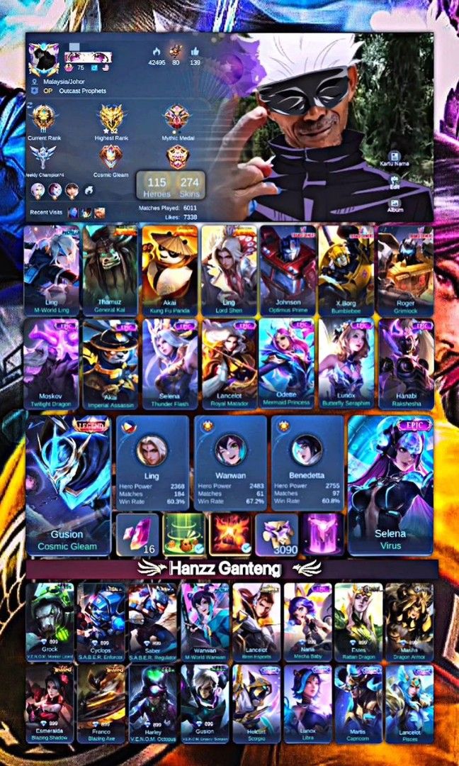 Mobile Legends Account #14 kfp ling mlbb mobile legends bang bang MLBB ...