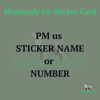 Monopoly Go Card or Sticker, Video Gaming, Gaming Accessories, Game ...