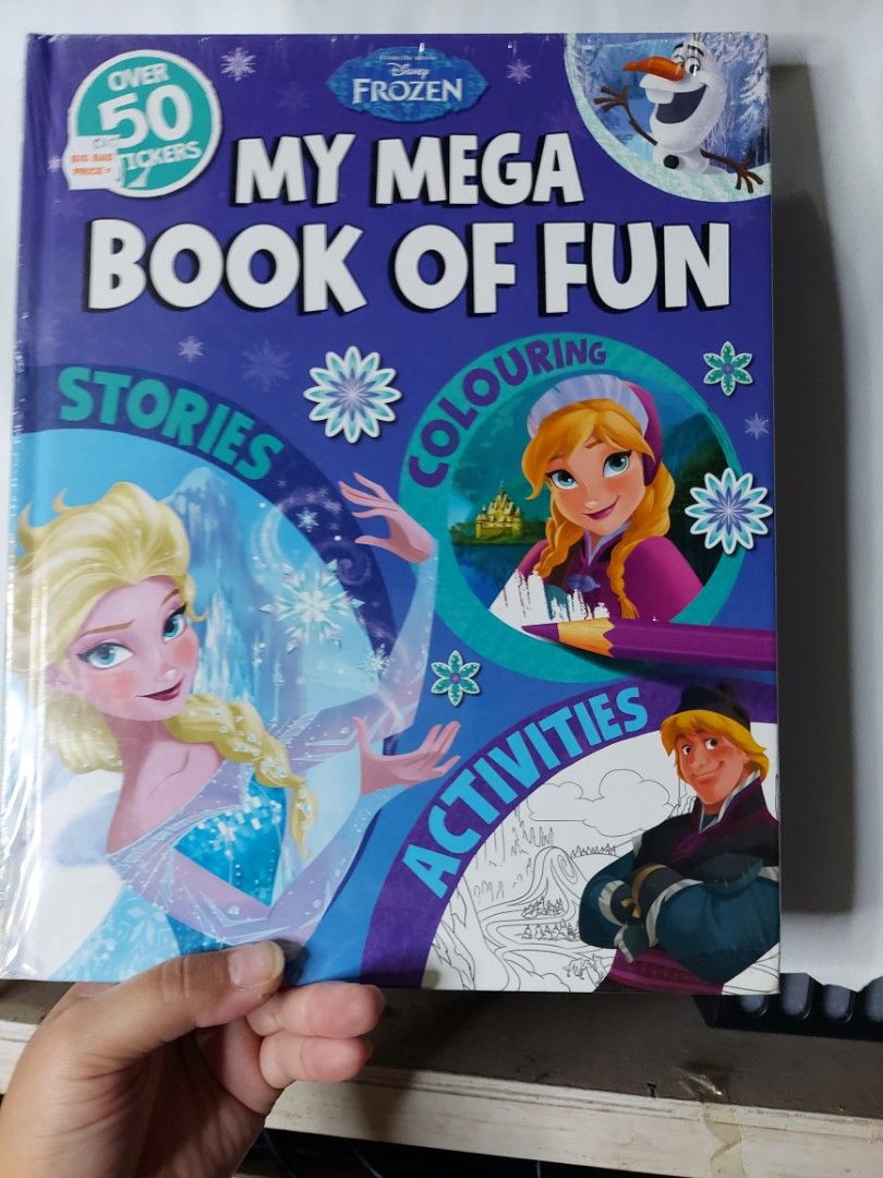 My mega book of fun frozen stories colouring activities stiker segel ...