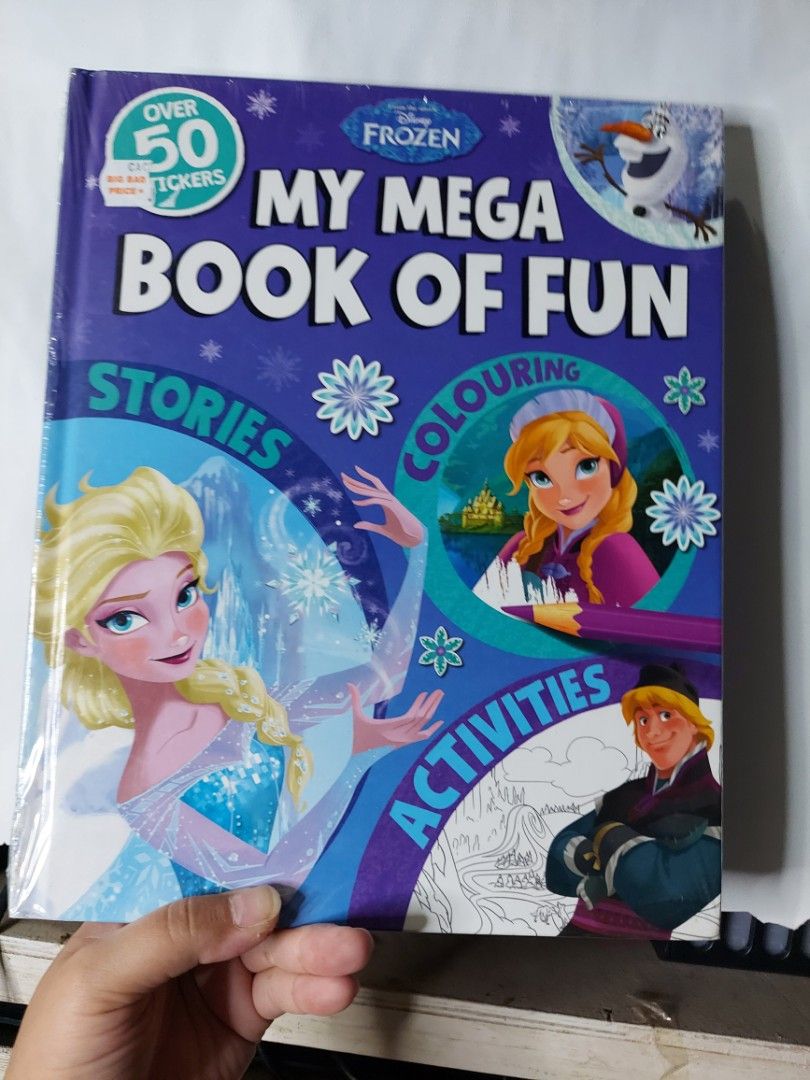 My mega book of fun frozen stories colouring activities stiker segel ...
