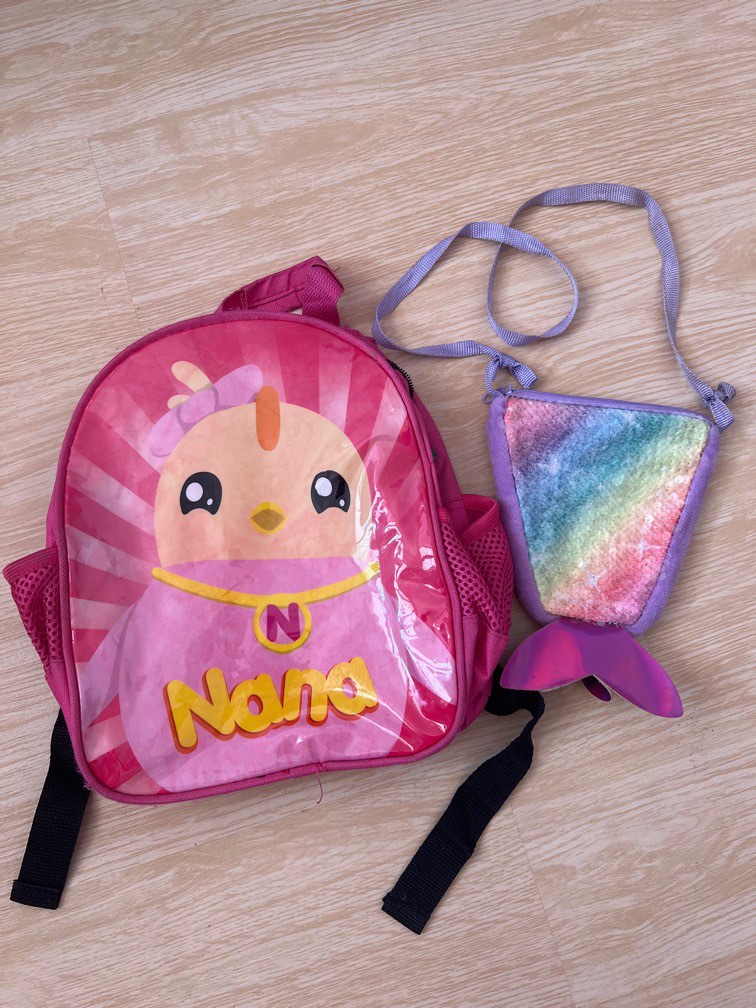 Nana Backpack with Mermaid Tail Slingbag, Babies & Kids, Babies & Kids ...