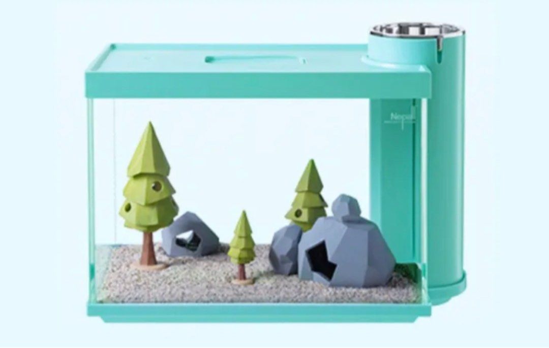 (Last price) NEPALL Mini Aquarium 4K Glass NYZ Aesthetic Tank Complete ...
