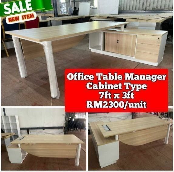 New Office Table Full Set SALE !, Furniture & Home Living, Furniture ...