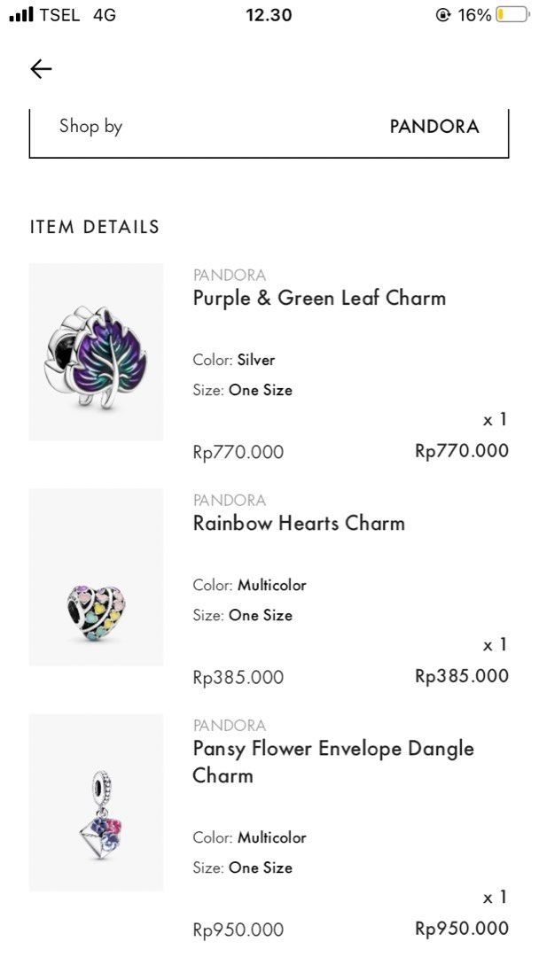 Pandora Charms (READ THE DESCRIPTIONS!), Fesyen Wanita, Perhiasan di ...