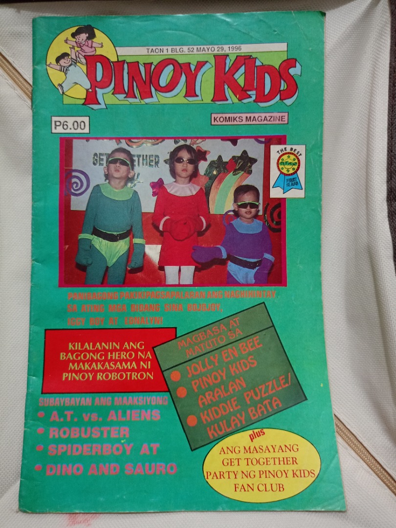 Pinoy Kids Komiks Magazine (Taon 1 Blg. 52 May 29, 1996), Hobbies ...