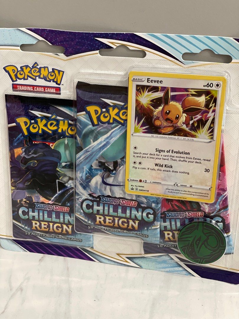 2x Pokémon Trading Card Game - Chilling Reign Blisters, Hobbies & Toys ...