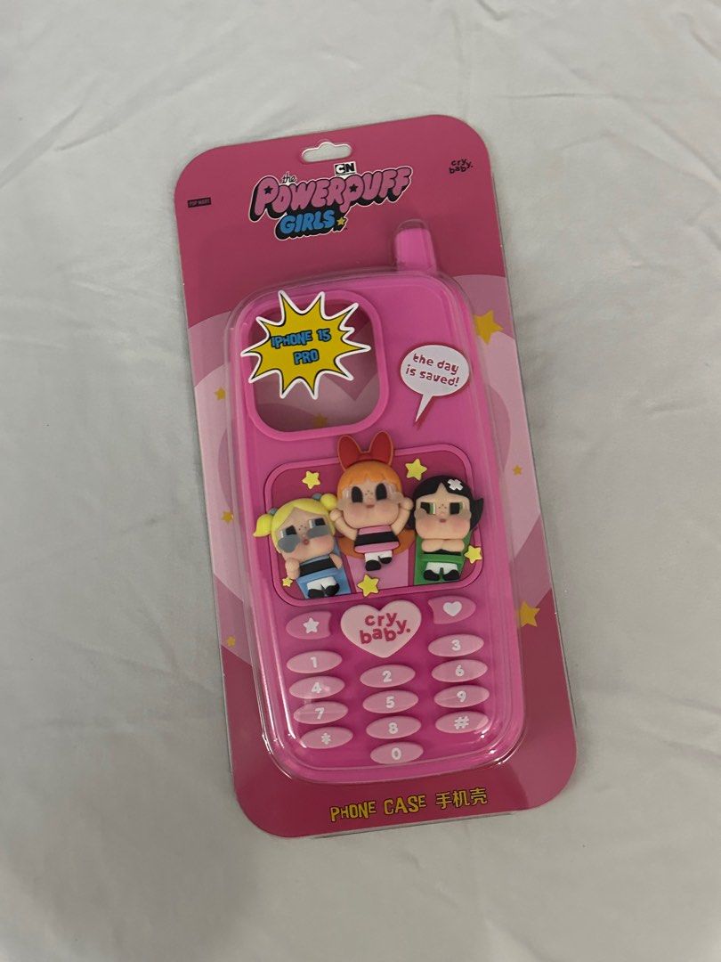 PopMart Cry Baby x Powerpuff Girls iPhone 15 Pro Case, Mobile Phones & Gadgets, Mobile & Gadget ...