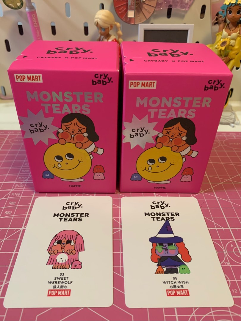 Popmart Crybaby Monster Tears: Sweet Werewolf & Witch Wish, Hobbies ...