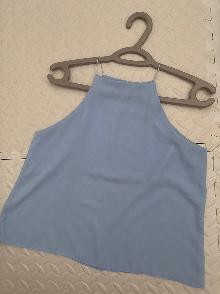 powder blue top like zara mango hm cotton on stradivarius, Women's ...